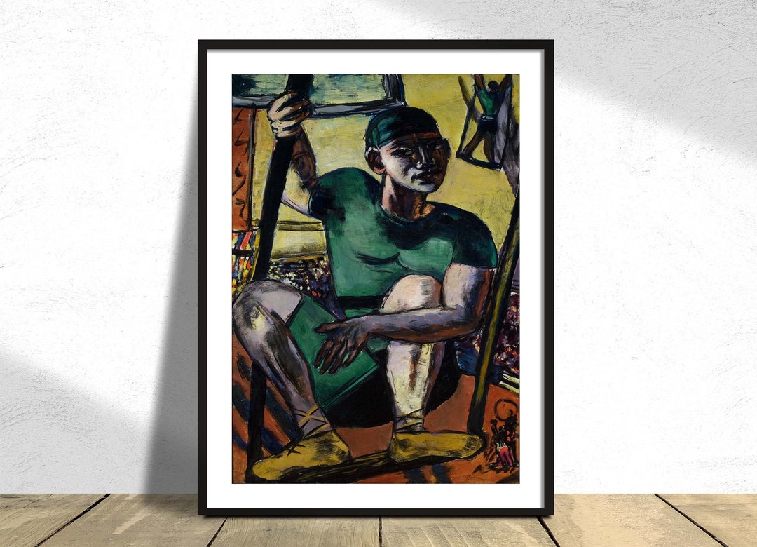 Acrobat on the Trapeze - Max Beckmann | Man Portrait, Reproduction ...