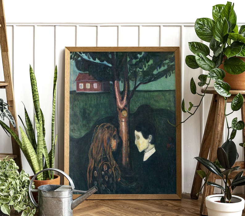Eye in Eye - Edvard Munch | Poster Reproduction, Old Illustration ...