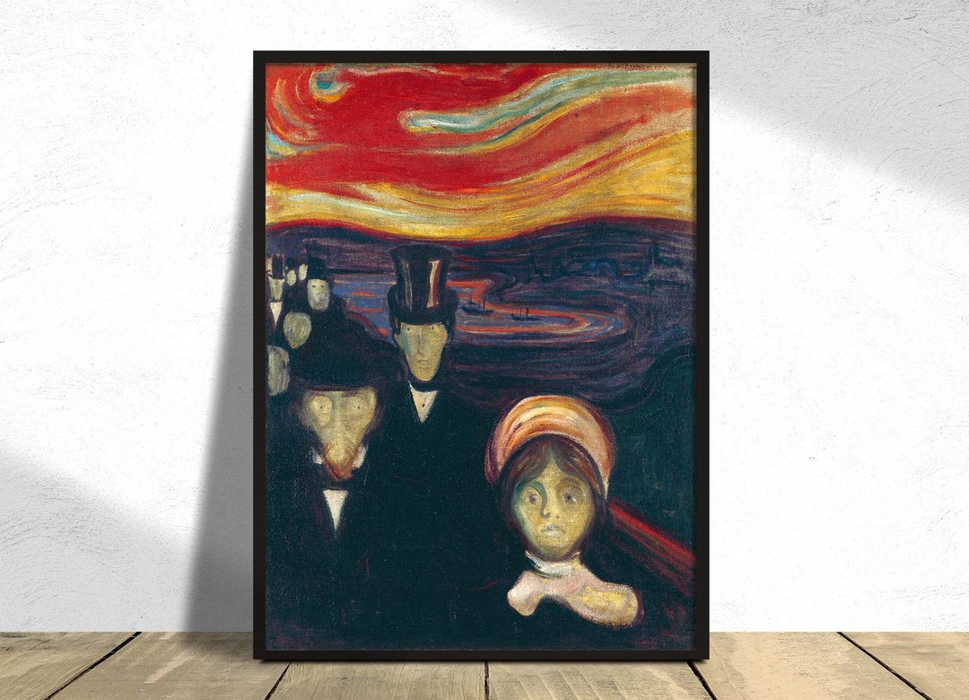 Anxiety Edvard Munch Poster Reproduction Old - Etsy