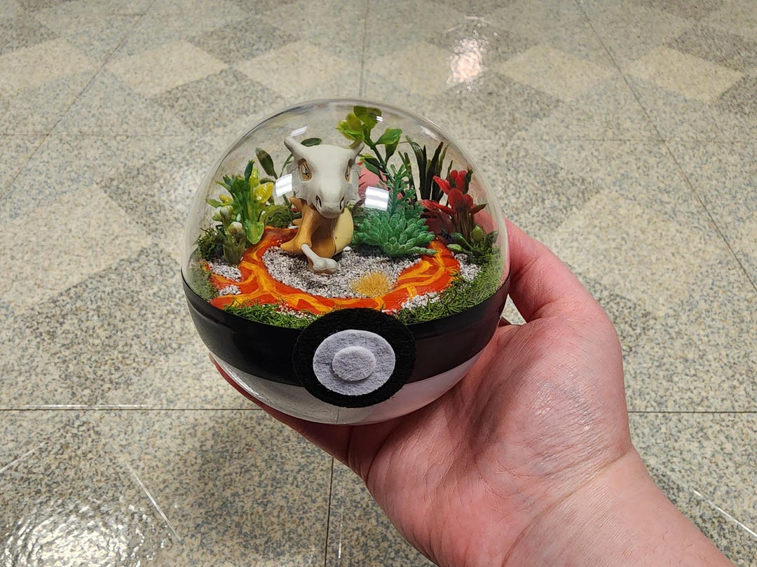 Pokepal | Cubone 4" Poké Ball Terrarium - Etsy