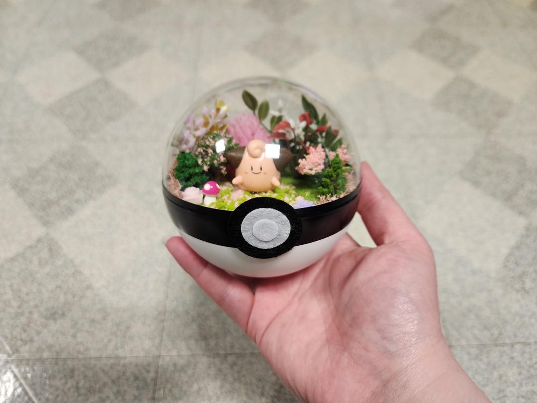 Pokepal | Cleffa 4" Poké Ball Terrarium - Etsy