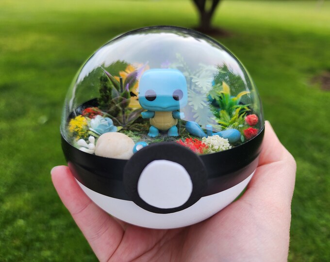 PKMN Squirtle Custom Terrarium Poke Ball - Etsy PKMN Squirtle Custom Terrarium Poke Ball - Etsy