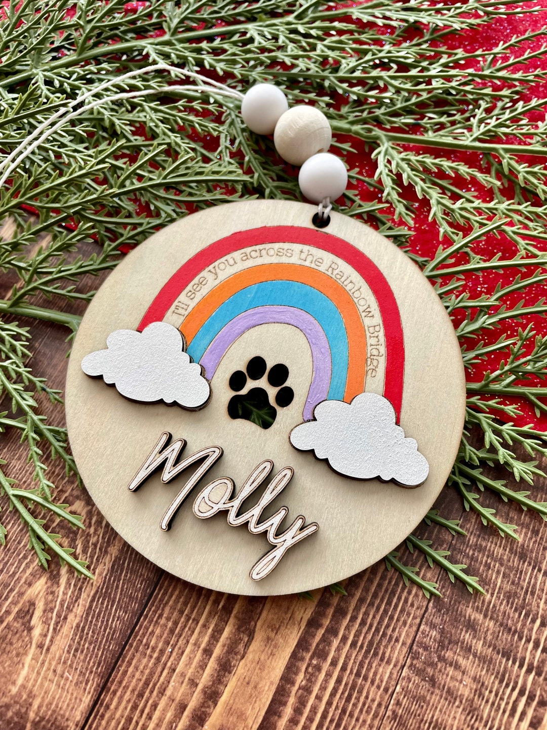 Pet Memorial Rainbow Bridge Ornament - Etsy