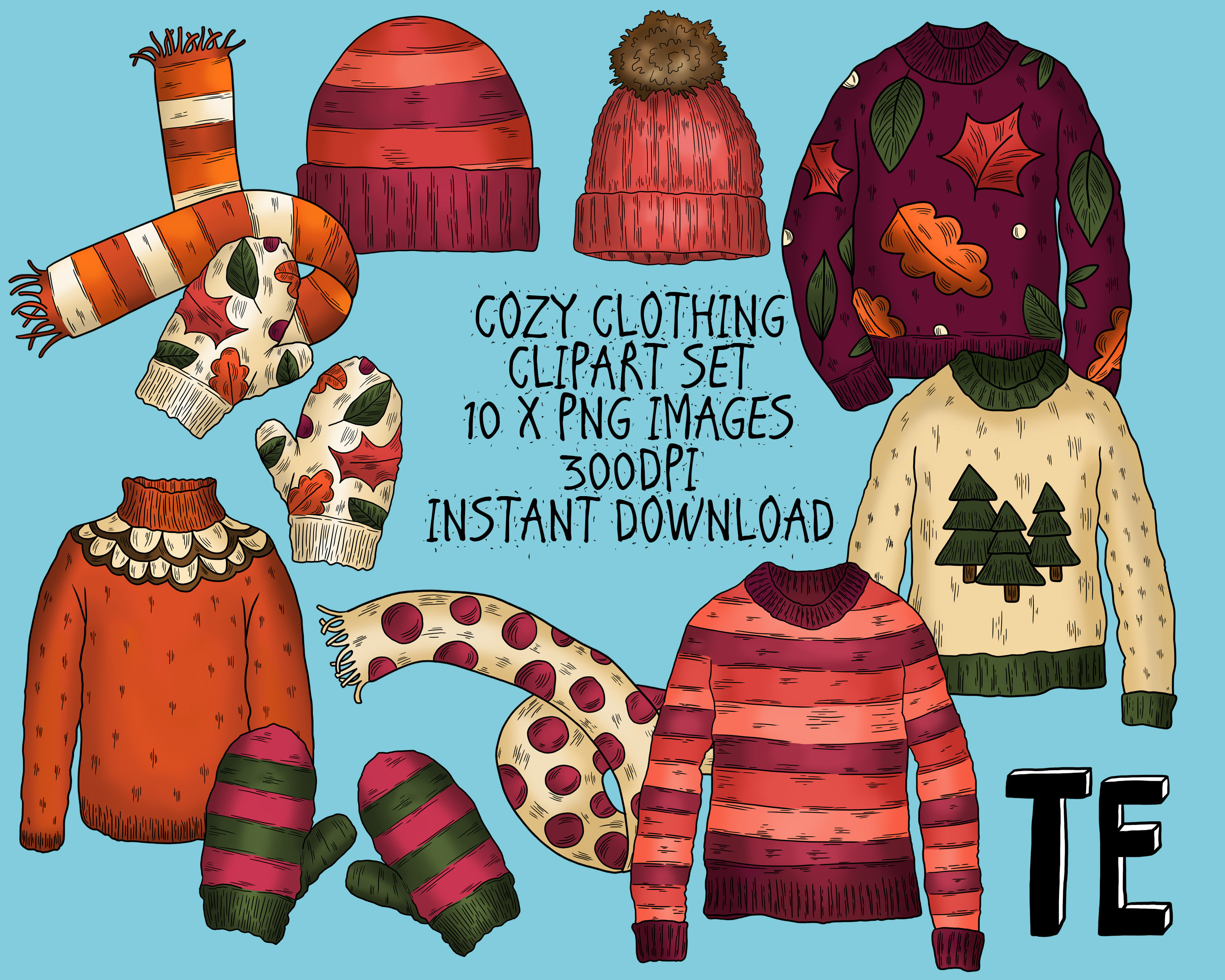 Fall Clothing Clipart