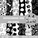 Dog Digital Paper Pack 12x12 300dpi Monochrome Dog Lover - Etsy