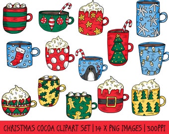 Hot Cocoa Clipart | Etsy