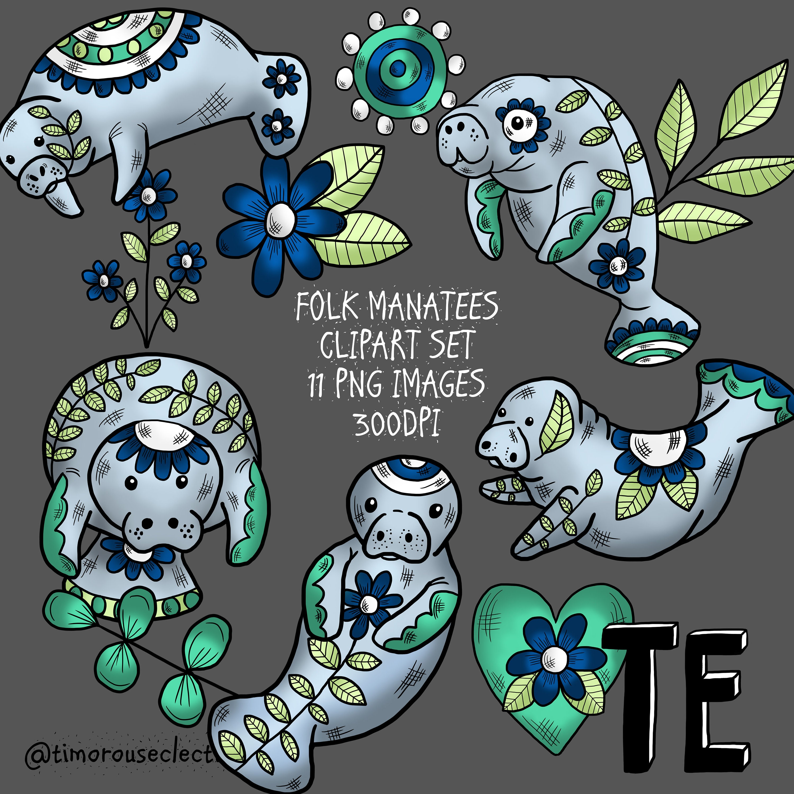 Clipart Manatee