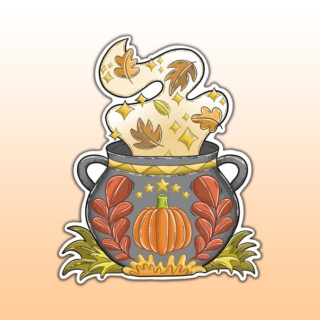 Fall Potion Vinyl Sticker Hand Drawn Witchy Autumn Sticker Cottagecore ...