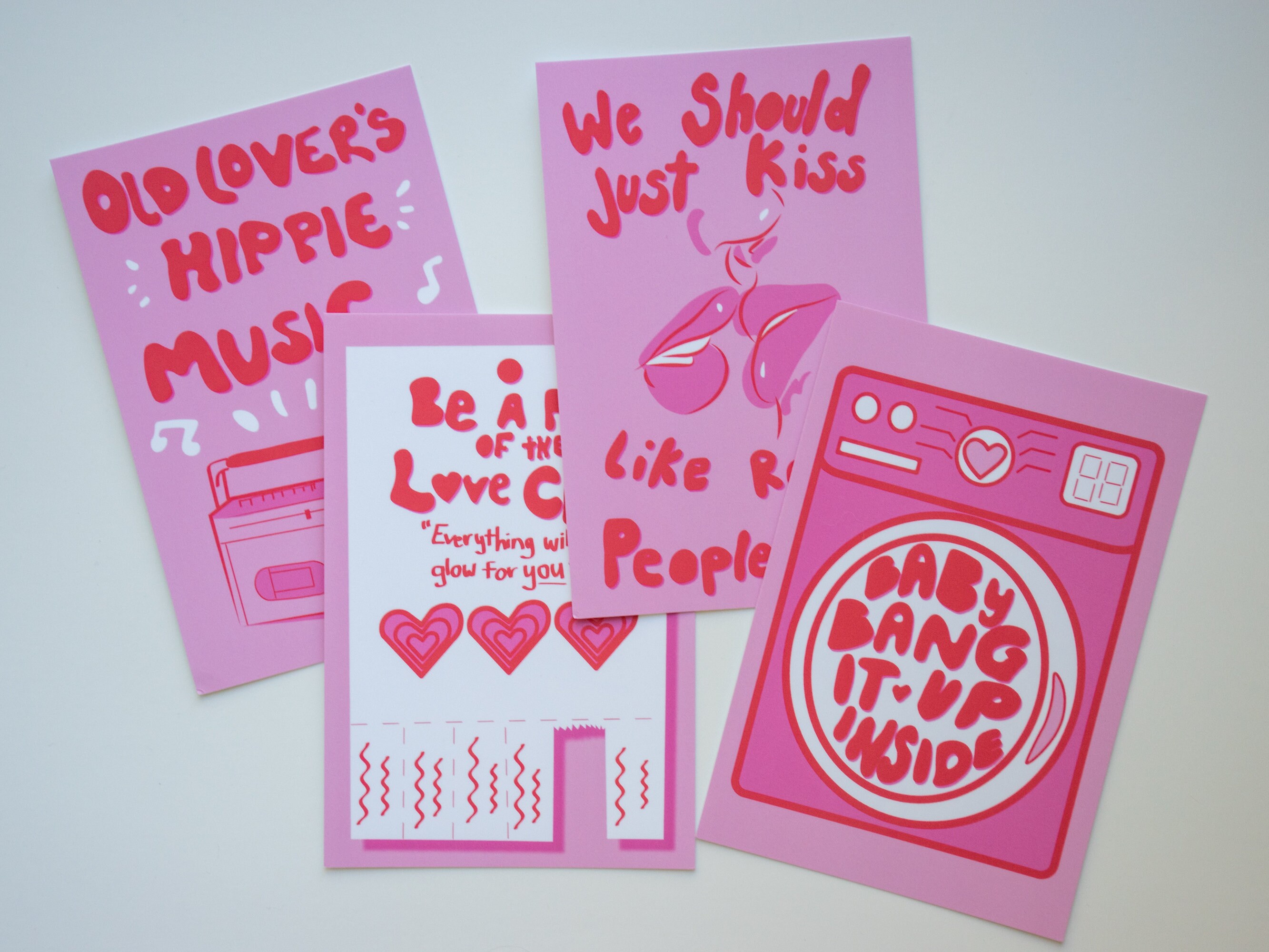 Cute Valentines Love Postcards Prints A6 4x6 Music Mitski | Etsy