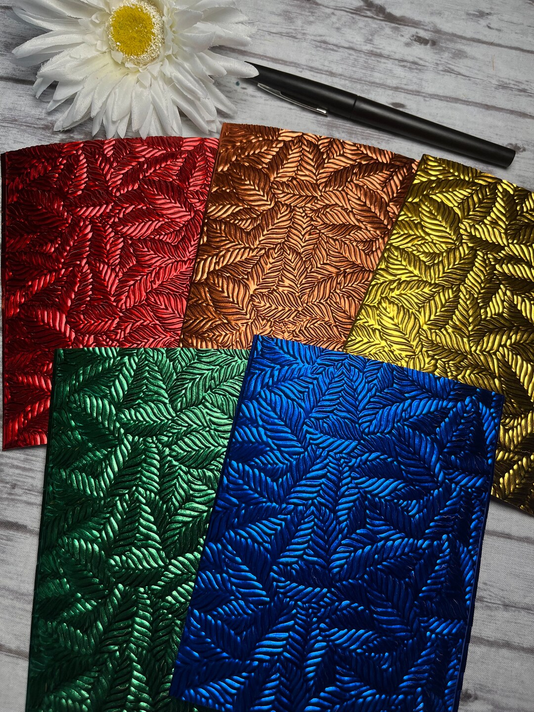 Embossed Paper, Embossed Foil Cardstock, Junk Journal Paper, 10 Count ...