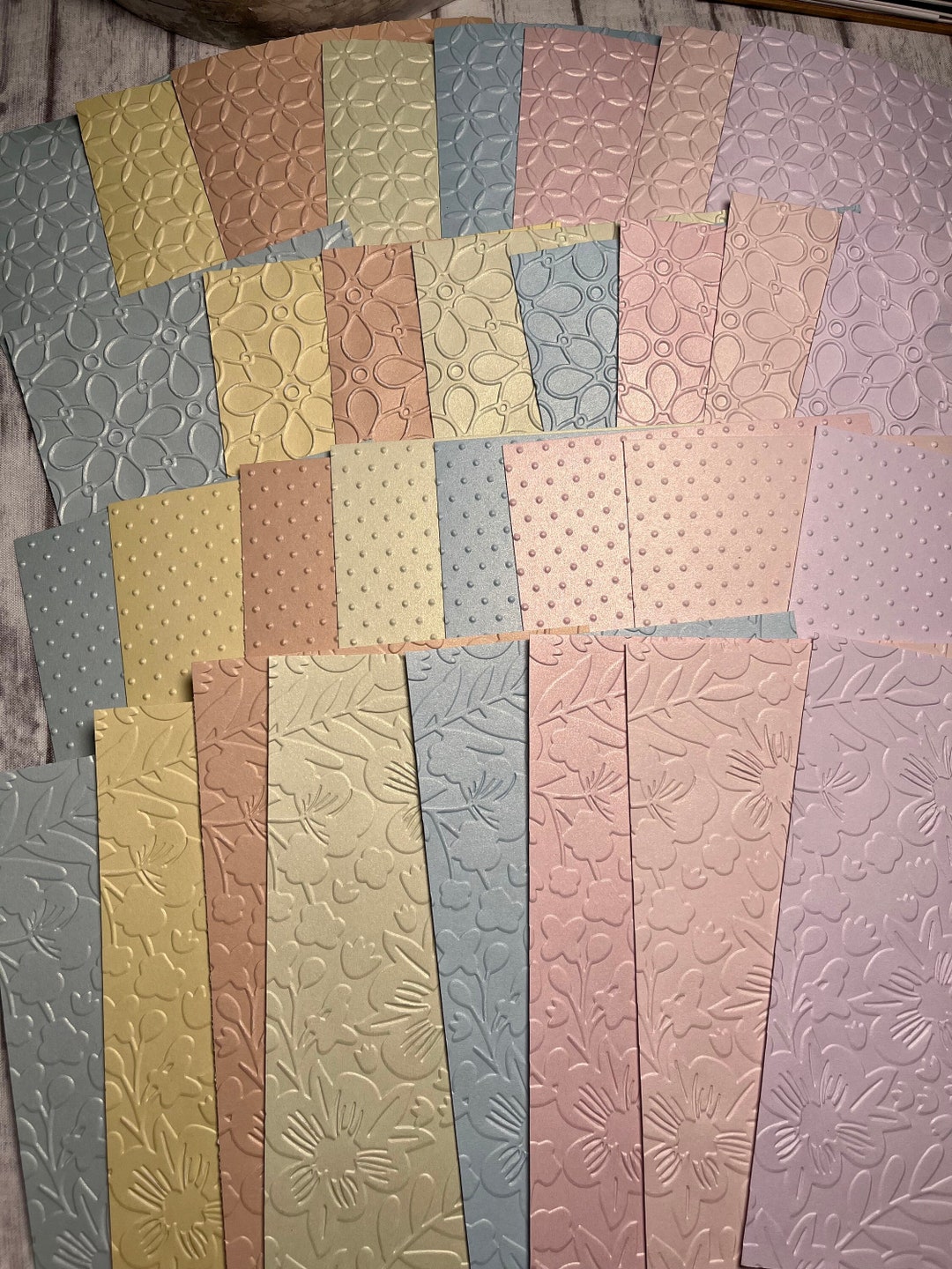 Embossed Paper, Embossed Cardstock, Junk Journal Paper, 32 Count ...