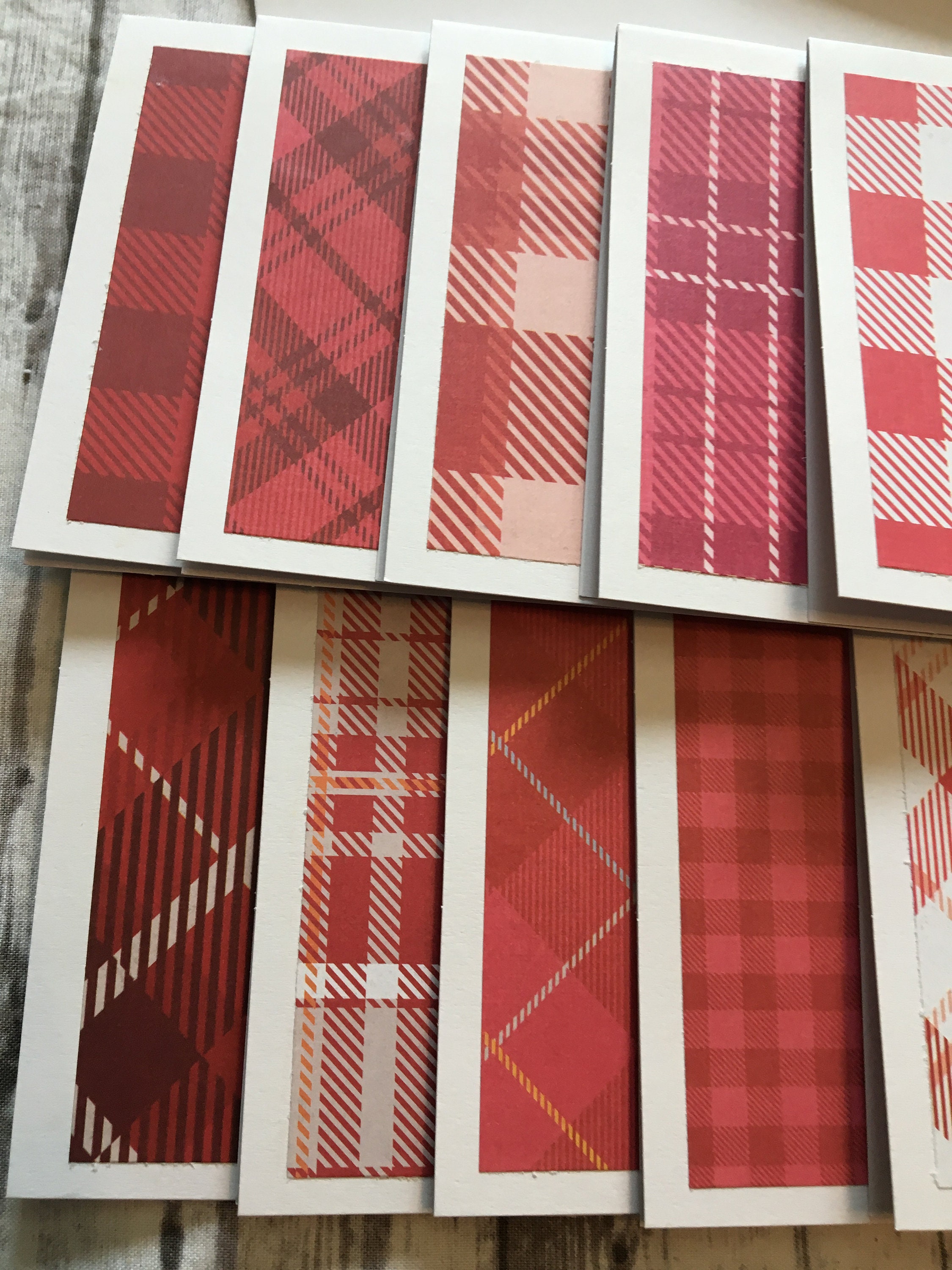 Pink Plaid Note Cards Note Cards 5.5 X 4 Set of 10 Note - Etsy