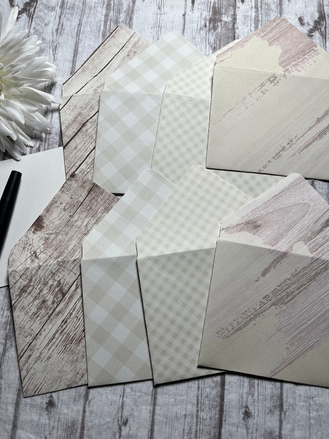 Mini Envelopes, 3x4 Note Cards, Set of 8 Envelopes, Journal Envelopes ...