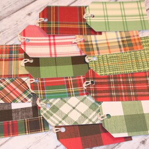 Plaid Christmas Gift Tags, Holiday Gift Tags, Plaid Gift Tags, Set of ...