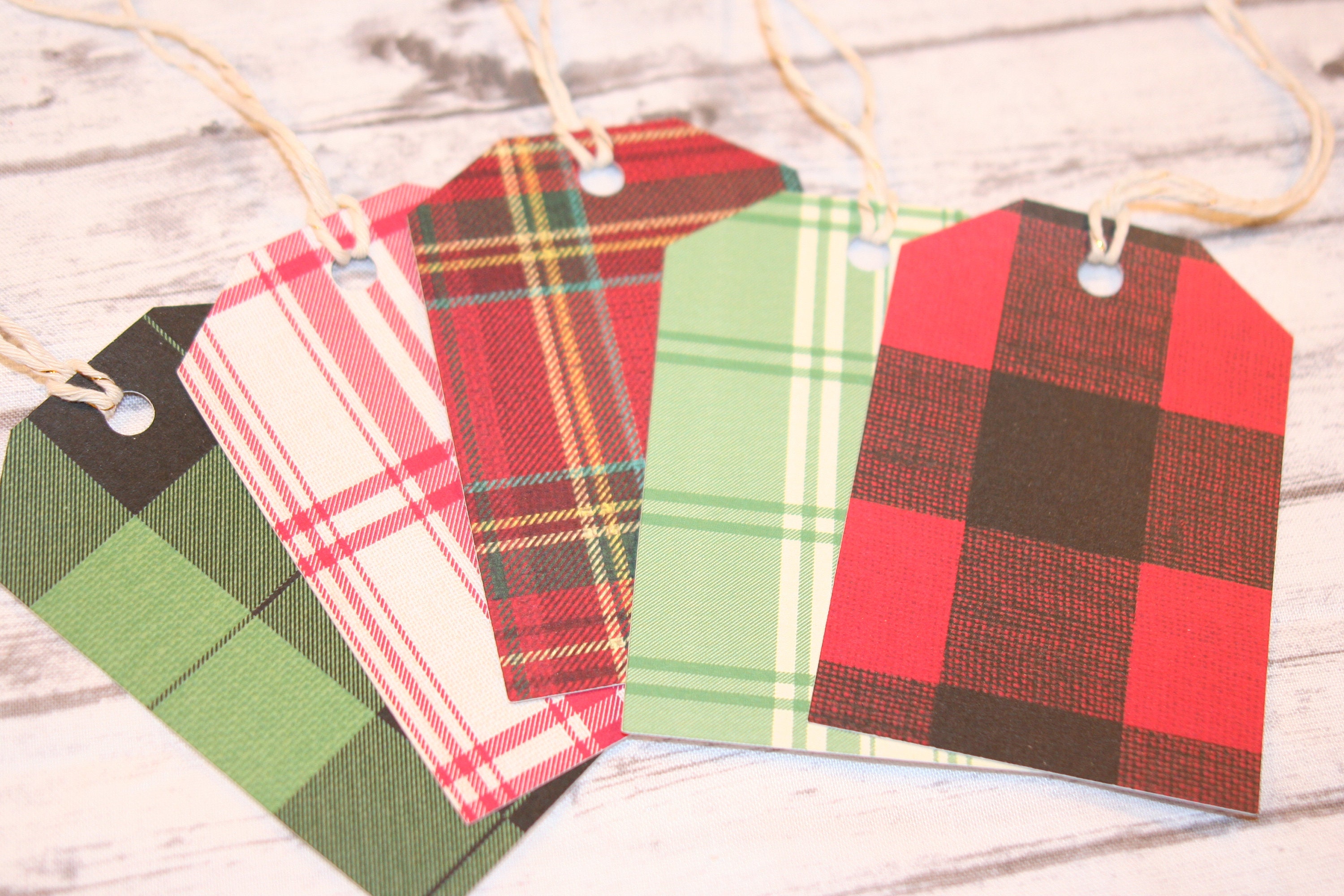 Plaid Christmas Gift Tags Holiday Gift Tags Plaid Gift Tags - Etsy