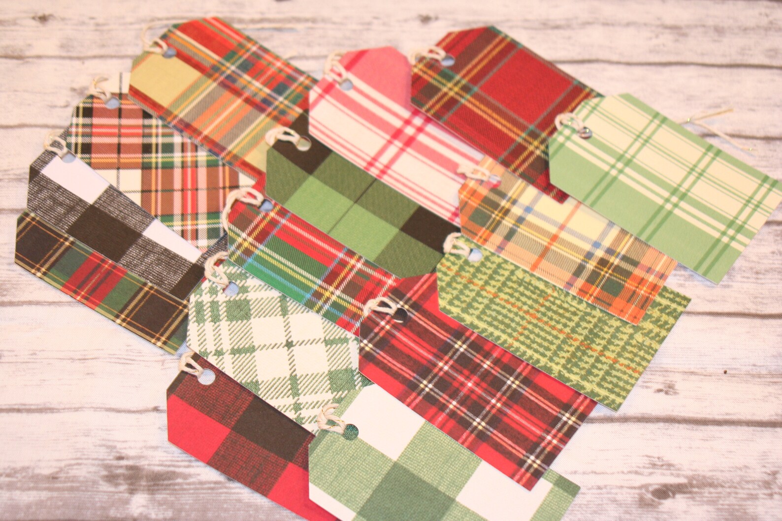 Plaid Christmas Gift Tags, Holiday Gift Tags, Plaid Gift Tags, Set of ...