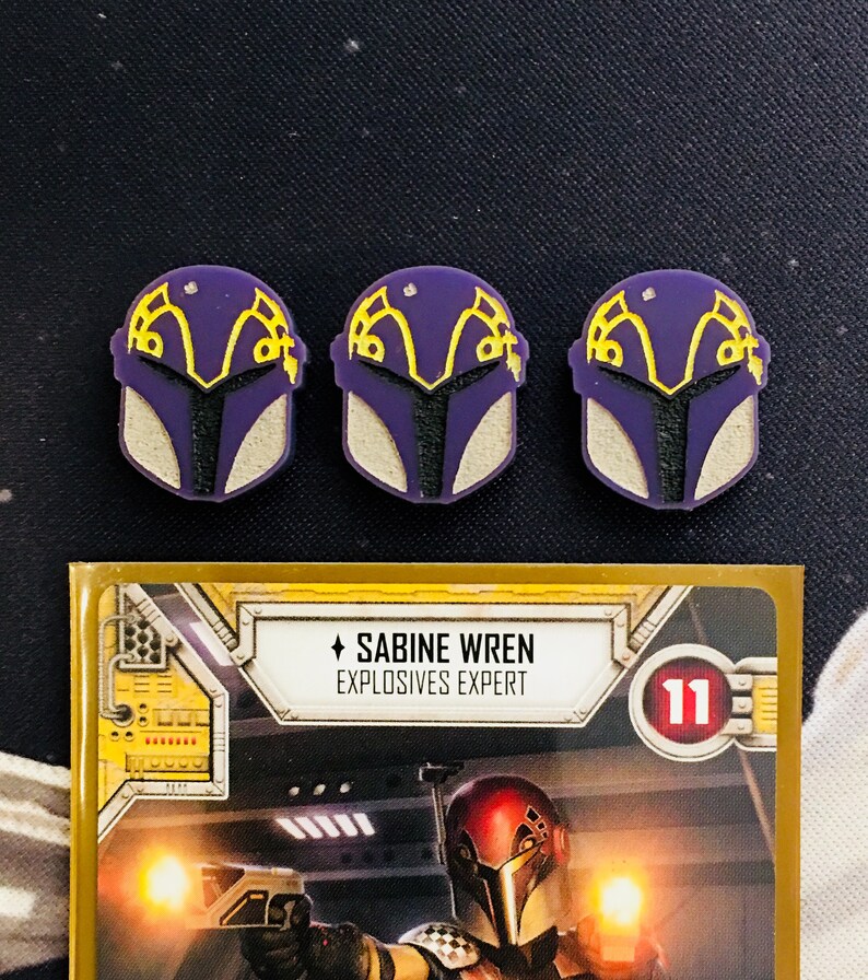Set of 6 SW Destiny Sabine Helmet Shield Tokens - Etsy