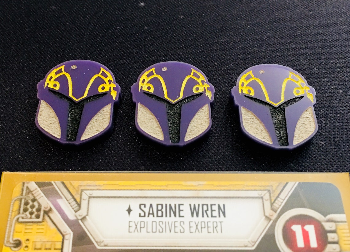 Set of 6 SW Destiny Sabine Helmet Shield Tokens - Etsy
