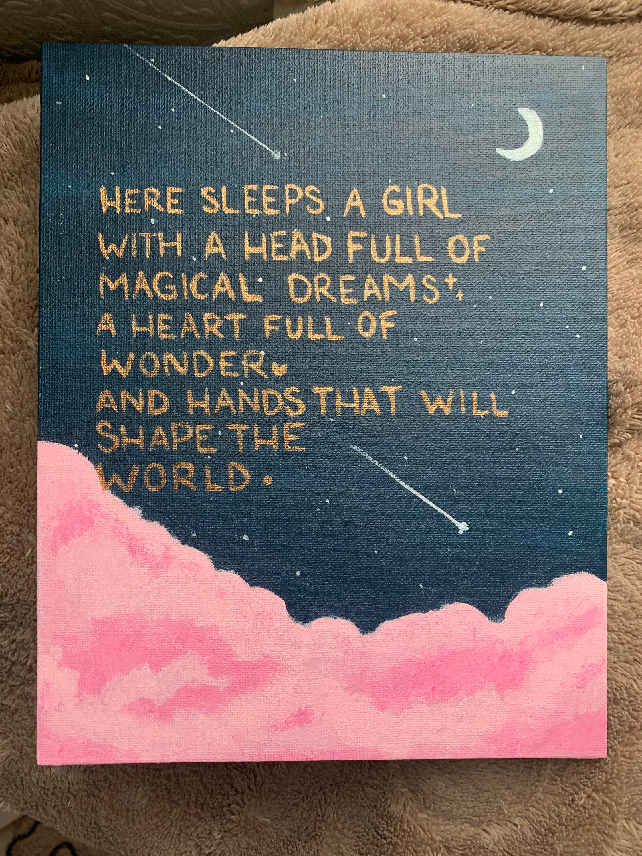 Inspirational Wall Art for Girls Canvas - Etsy