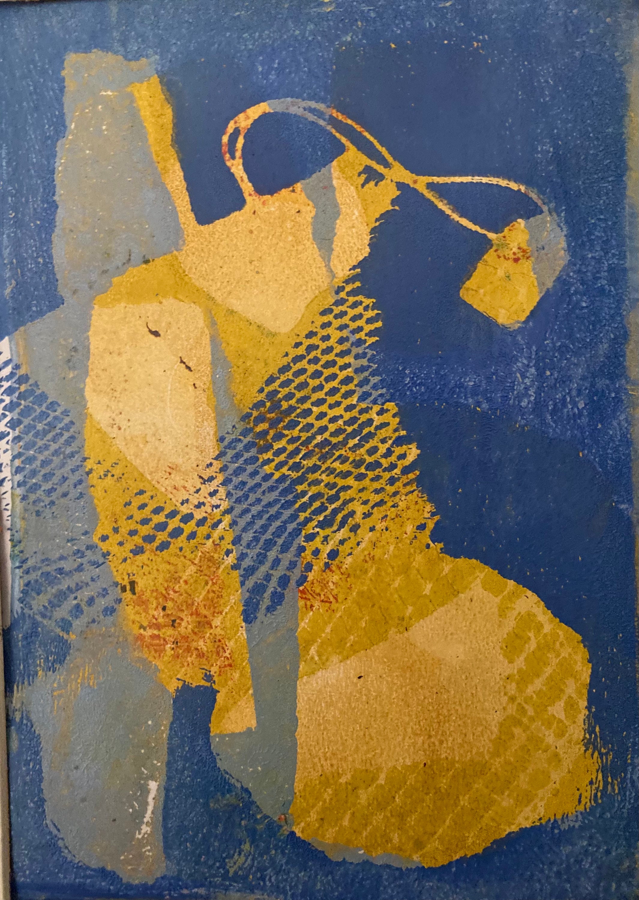 Sale abstract mounted monoprint | Etsy