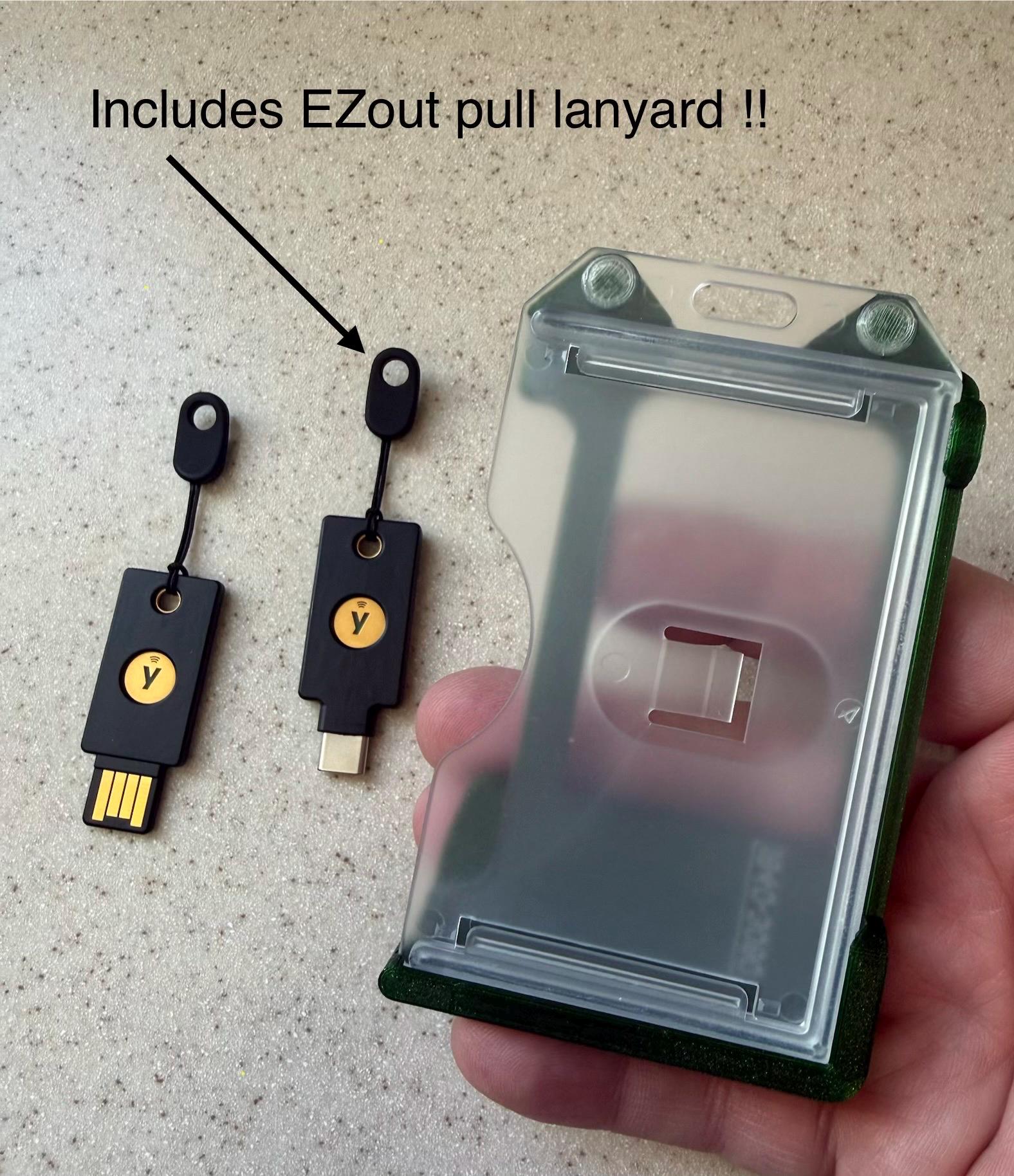 Side Slide Yubikey Token and Badge Holder With up to 3 ID Cards - Etsy