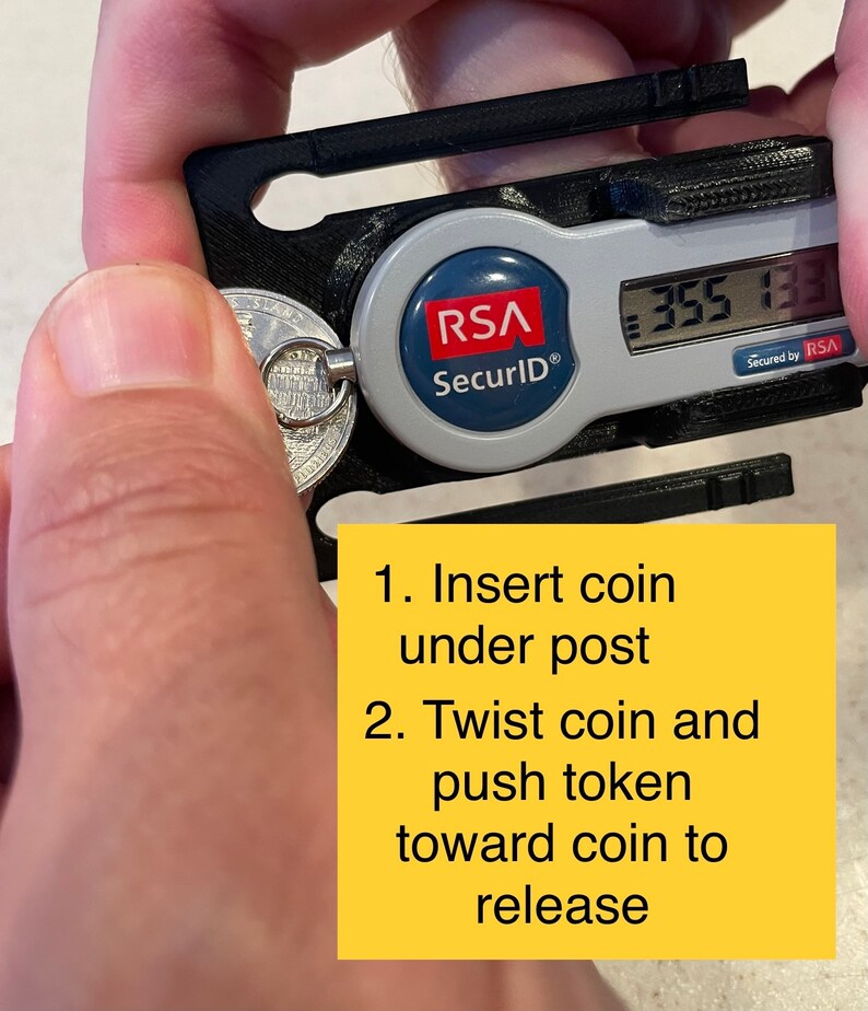 Custom 3D Printed RSA ID Token Holder for Leather ID Pouch - Etsy