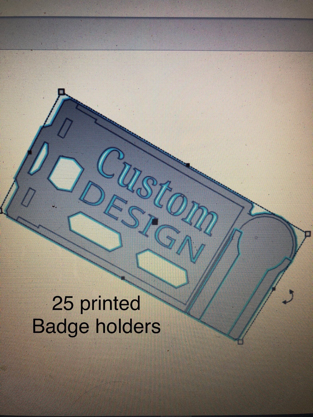 25 Qty CUSTOM RSA ID Token Badge Holder - Etsy