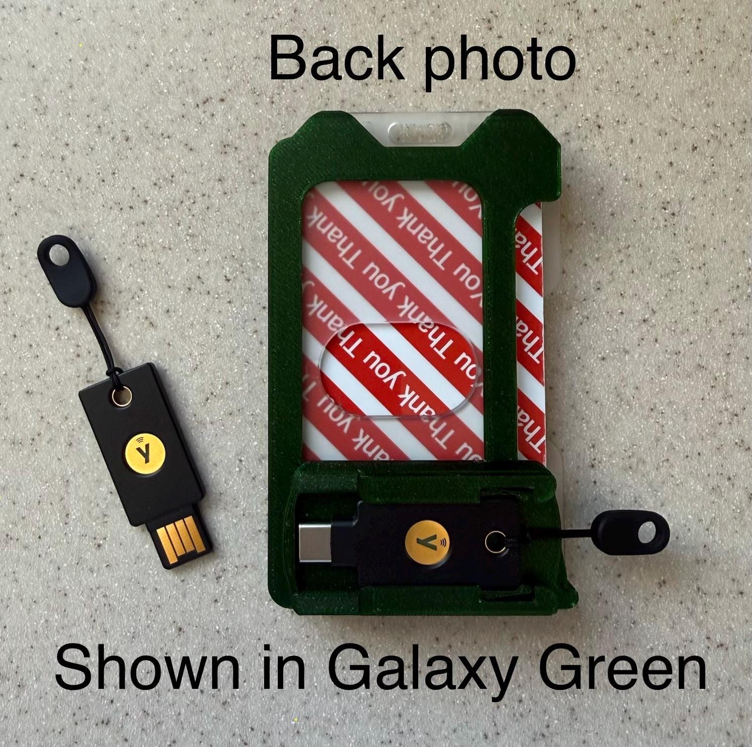 Side Slide Yubikey Token and Badge Holder With up to 3 ID Cards - Etsy