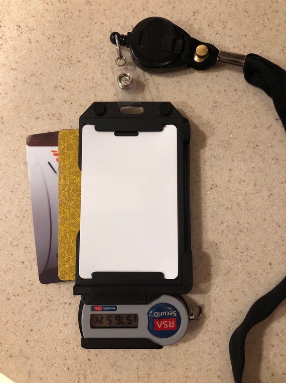 Side Slide 3D Printed RSA Id Token Holder and TRIPLE ID - Etsy