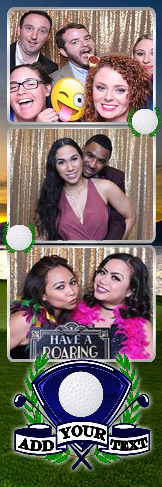 Photobooth Template Golf Theme Instant Download | Etsy