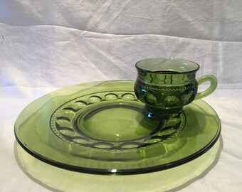 Green Snack Plate | Etsy