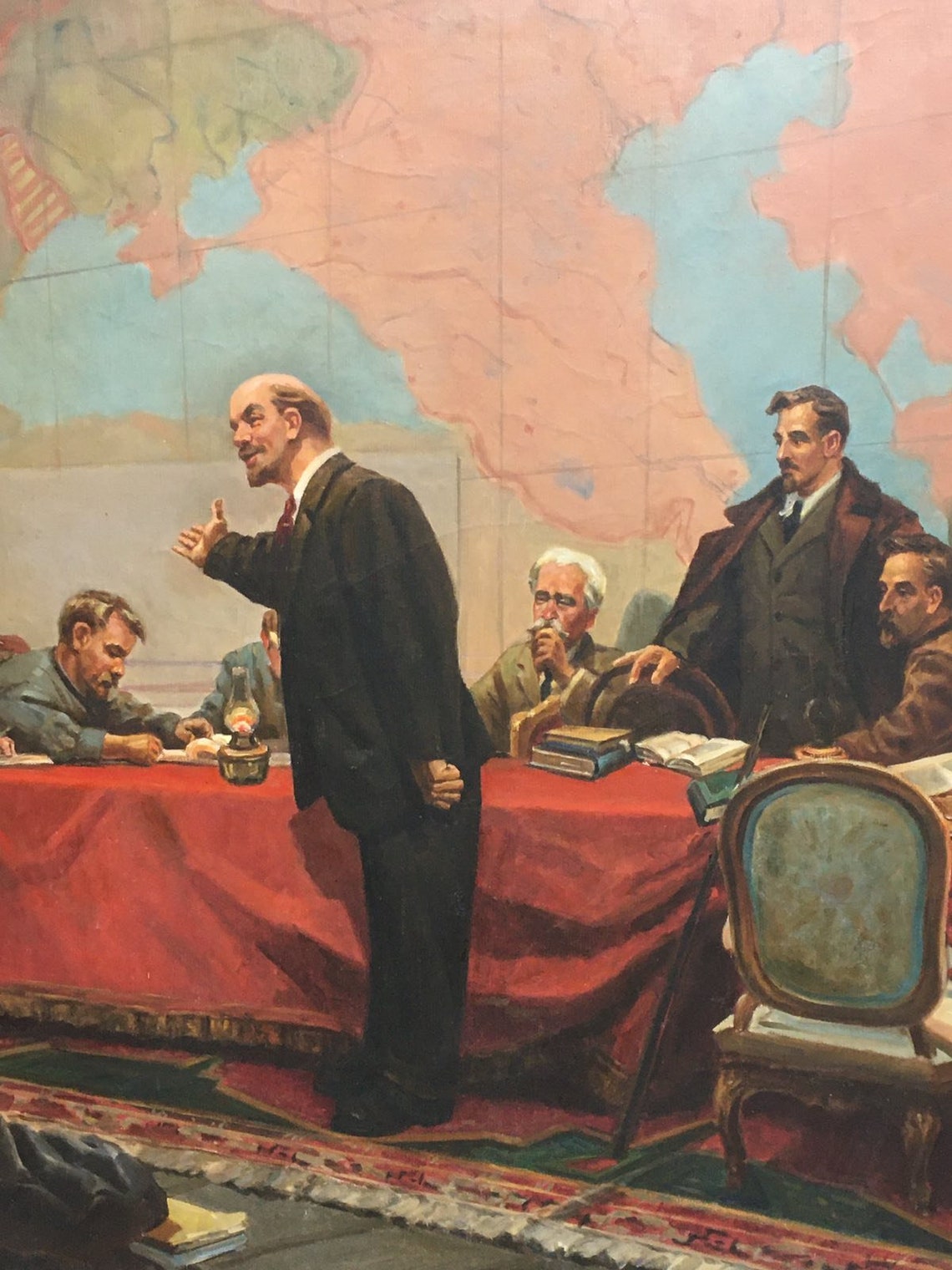 Oil Painting Lenin Rare Vintage Collectible Lenin at the | Etsy