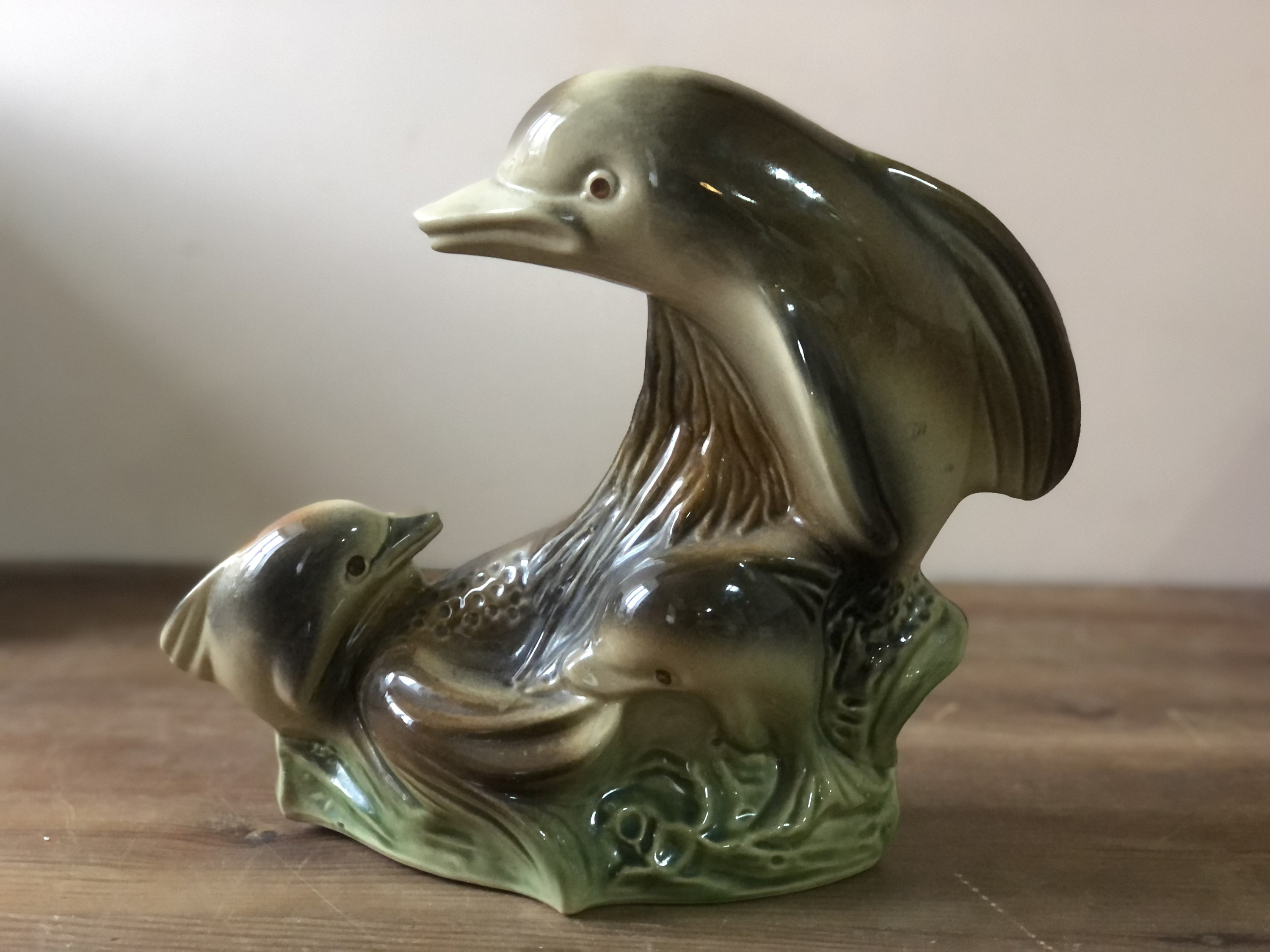 Vintage Figurine Dolphin and Mermaid Ceramics Dolphin | Etsy