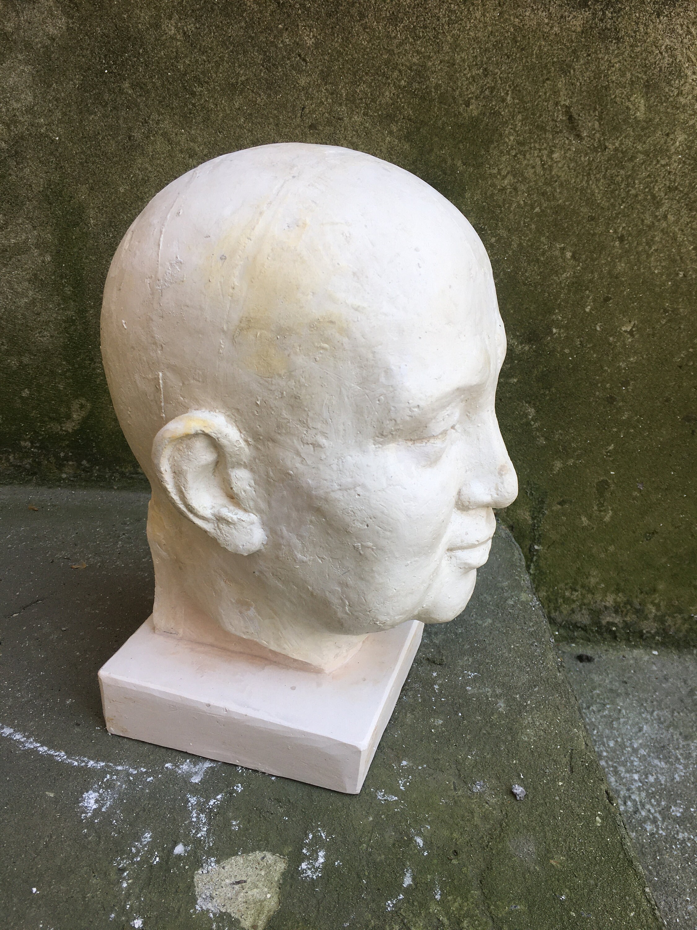 Antique Men's Head Sculpture Gypsum Bust Men's | Etsy