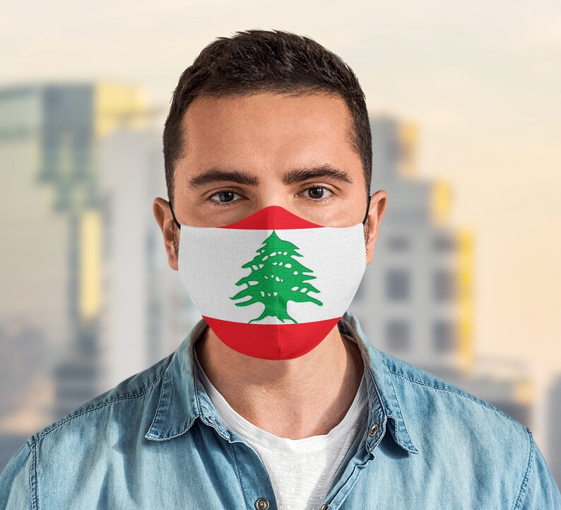 Lebanon Flag Mask Washable Face Mask Lebanese Face Mask - Etsy