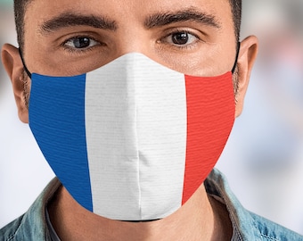 French Flag Mask - Etsy