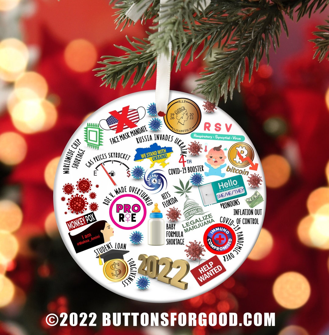 2022 Commerative Glass Christmas Ornament | 2022 Christmas Decoration ...