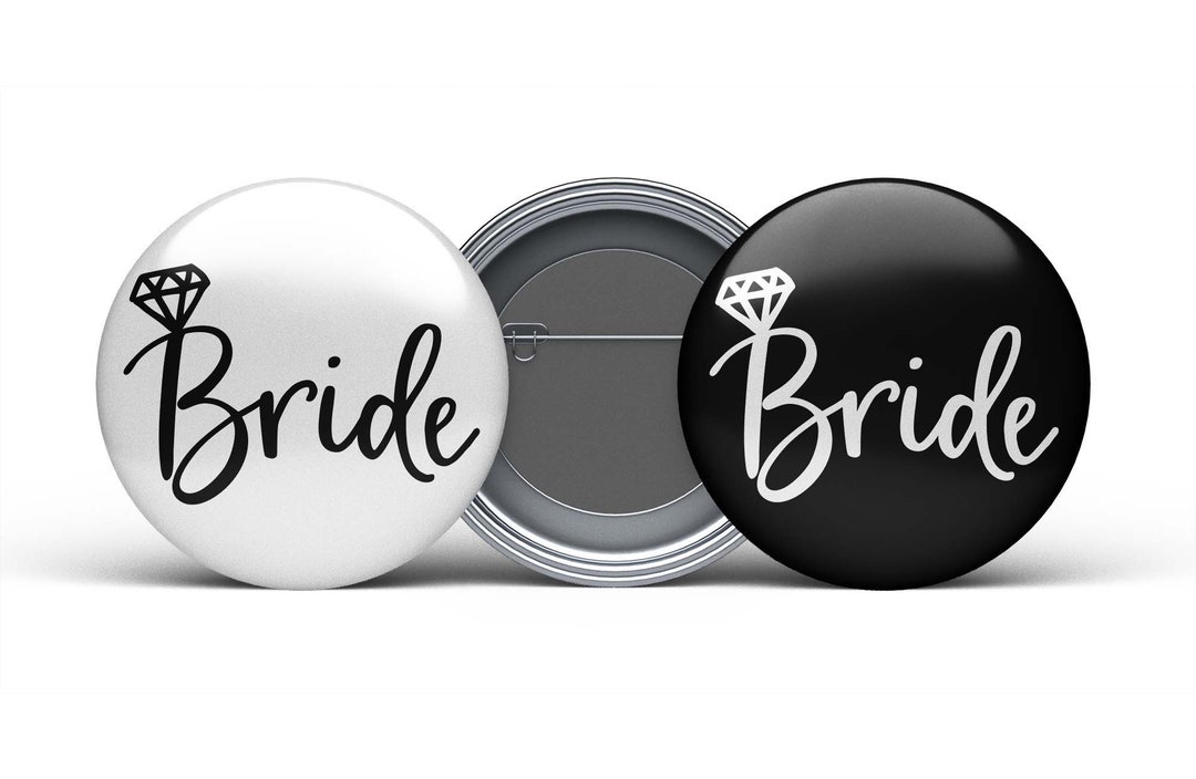 Bride Collection | Wedding Party Pins Buttons for Bridesmaids, Matron ...