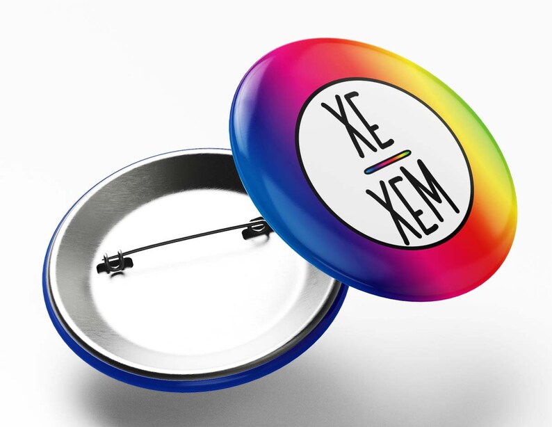 Lgbtq Pronoun Buttons Lgbtq Pronoun Pins 1 Circle Etsy