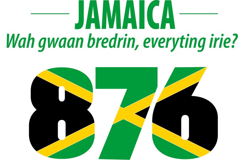 Jamaica 876 Area Code Irie Love Pride T Shirt Etsy