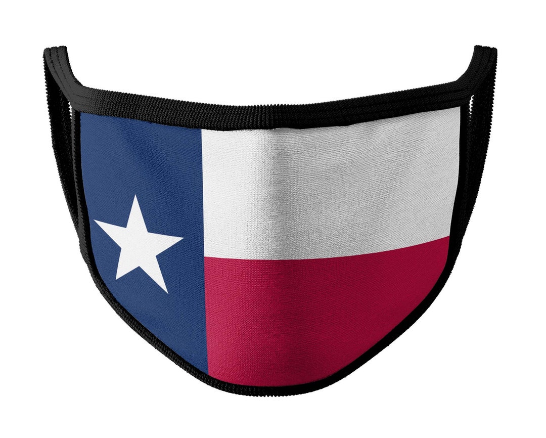 Texas Flag Face Mask Moisture Resistant Fabric Reusable and Washable - Etsy
