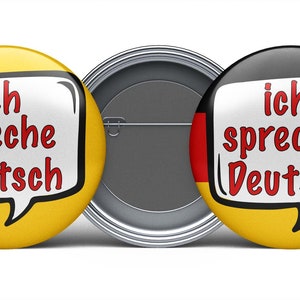 I Speak German Pin - I Speak German Pin Back Button | 1" Circle Button ...