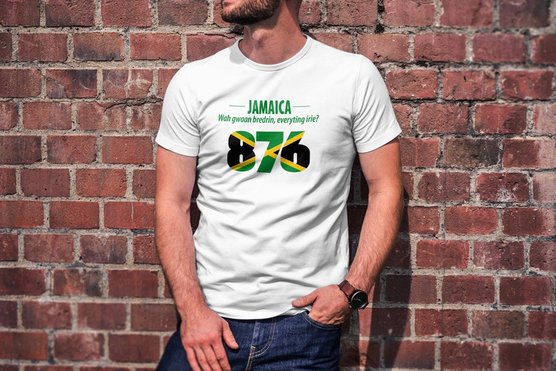 Jamaica 876 Area Code Irie Love Pride T-Shirt | Etsy