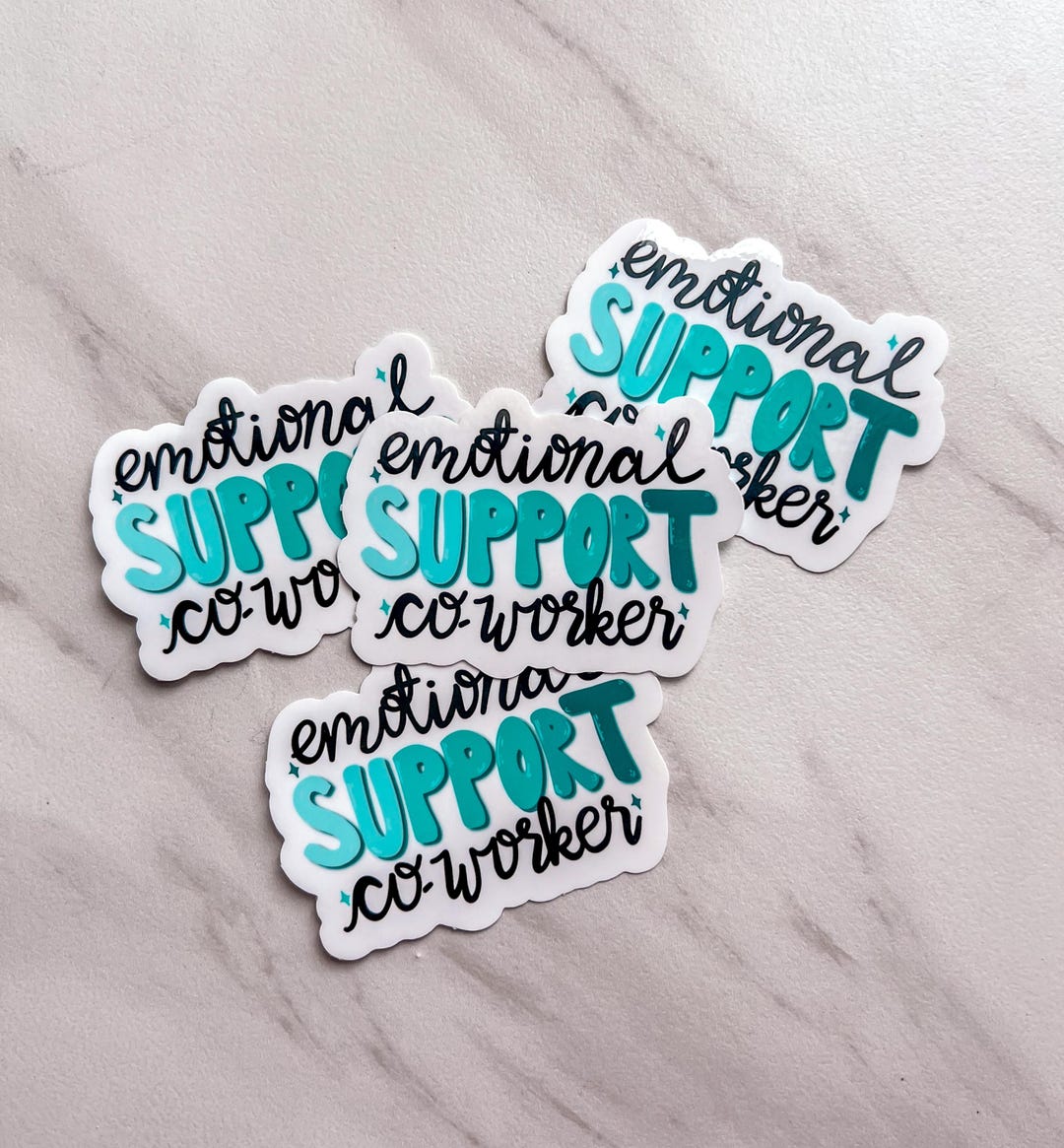 Emotional Support Co-worker Sticker - Etsy