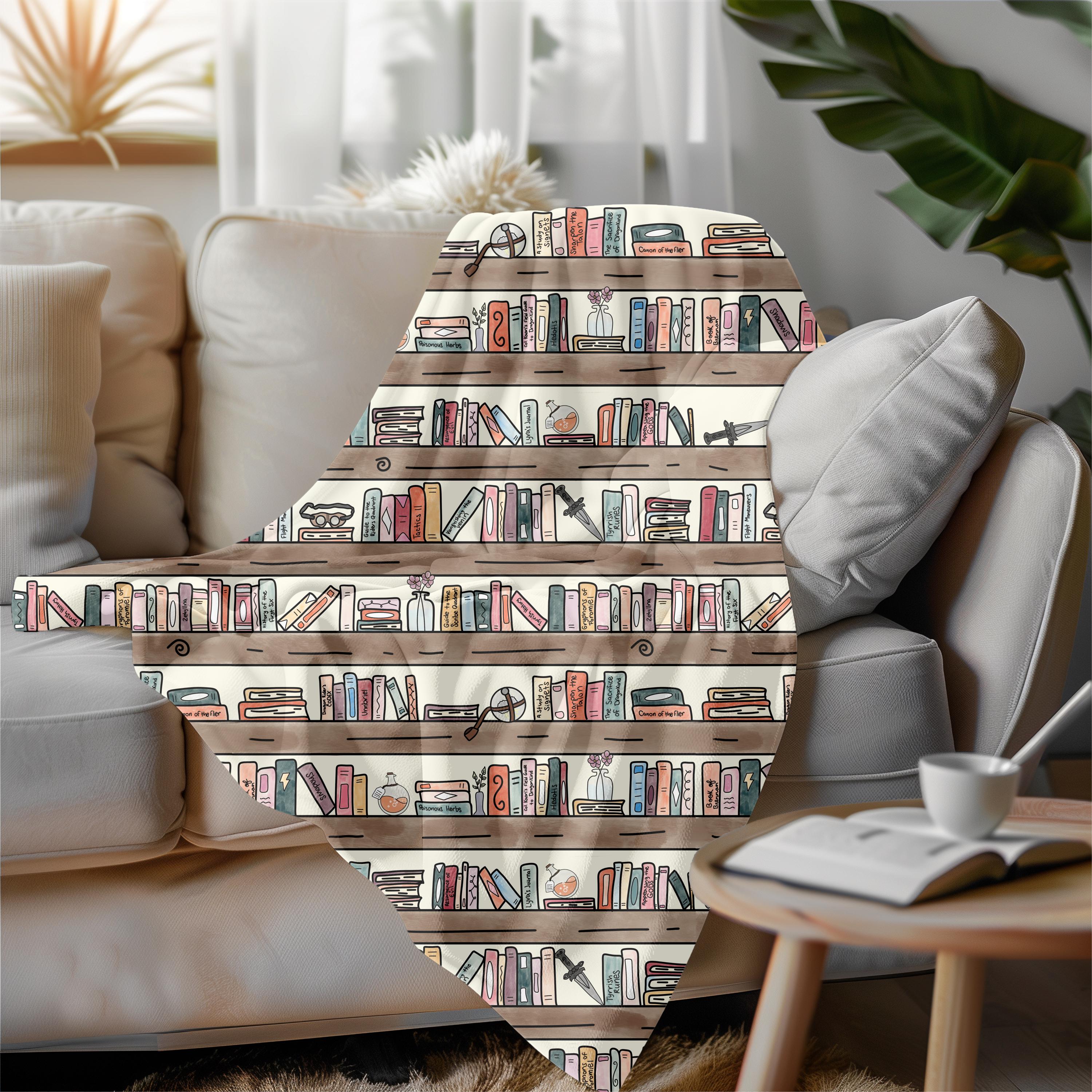 Violet's Bookshelf Seamless Pattern: Fantasy Bookcase PNG (digital ...