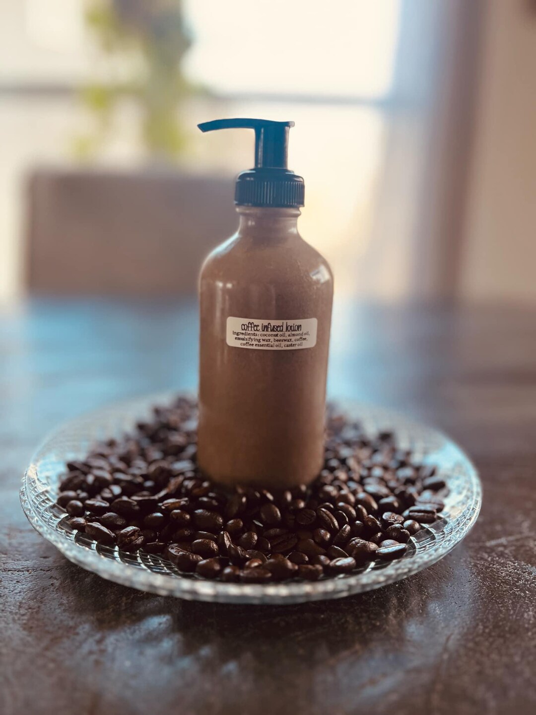 Coffee Infused Lotion 8oz Glass Bottle - Etsy
