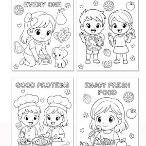 healthy eating coloring pages for preschool