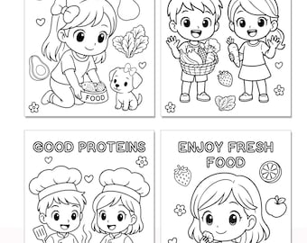 eating food coloring pages