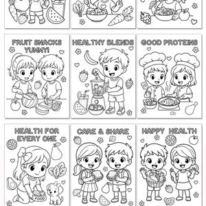 Healthy Eating Colouring Pages,18 Pages,teachers Kit,school Pages,cute ...