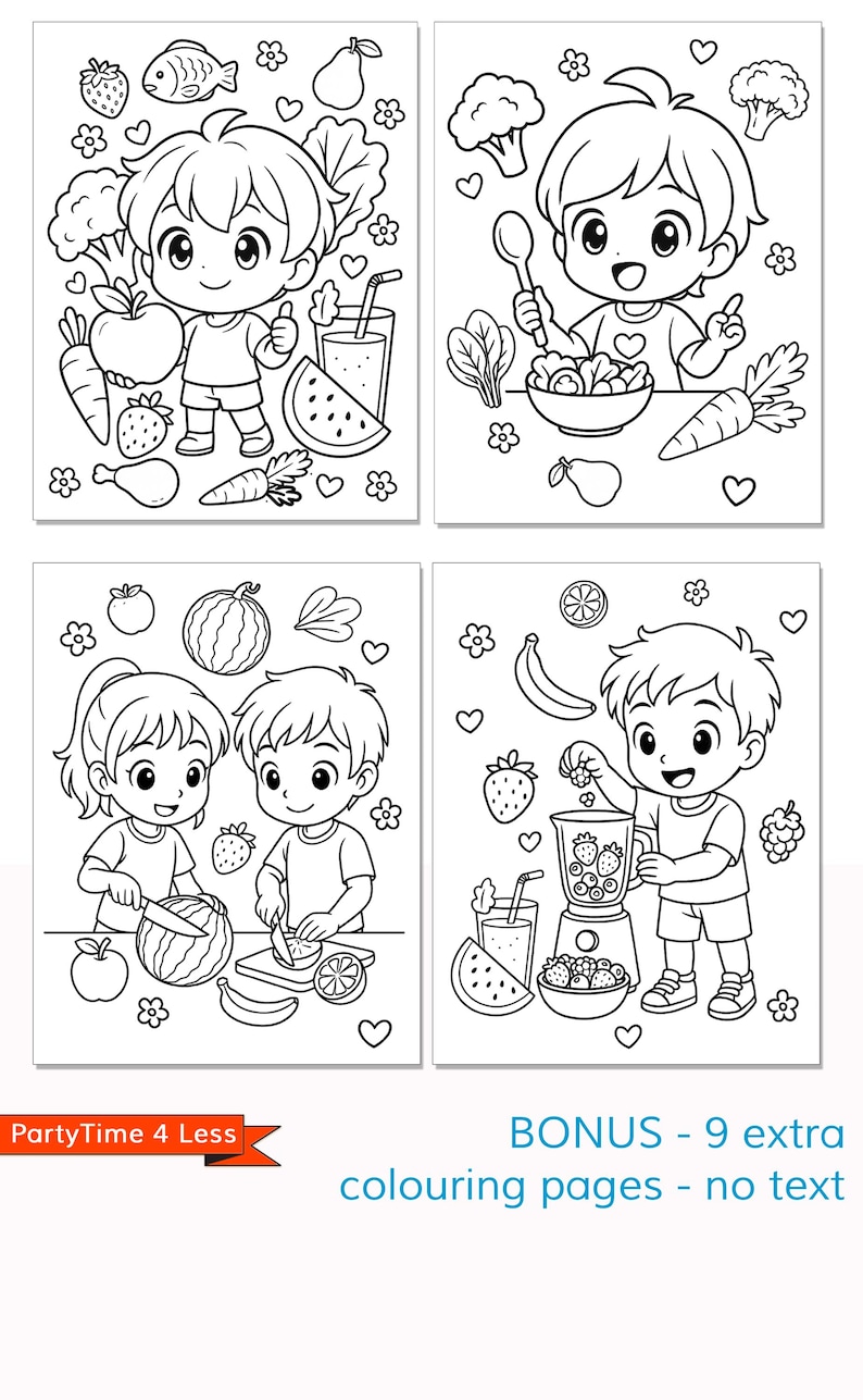 Healthy Eating Colouring Pages,18 Pages,teachers Kit,school Pages,cute ...